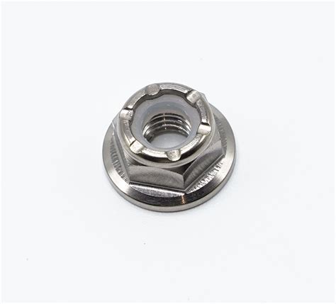Hex Flange Nyloc Nut M6 Wmtitanium