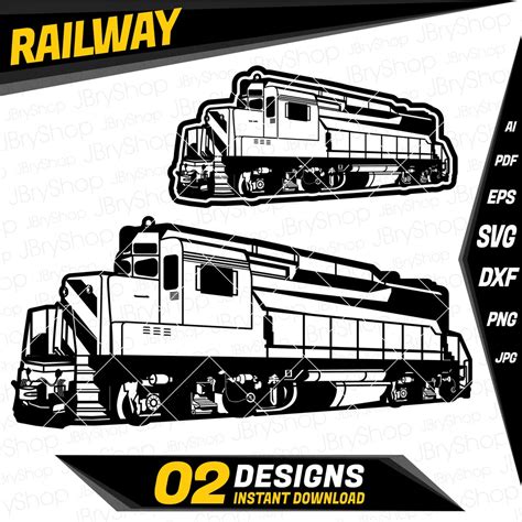 Railway Svg Locomotive Svg Railway Stickers Locomotive Vinyl Train Cnc Locomotive Cricut