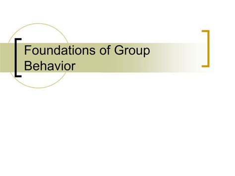 Group Behaviour Ppt