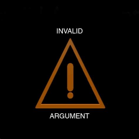 Invalid Argument Youtube