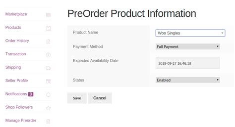Marketplace Pre Order For Woocommerce Backorder Extension