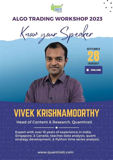 Executive Programme In Algorithmic Trading On Linkedin Learn Algo Trading With Vivek