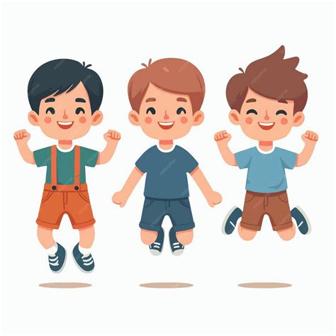 иллюстрация персонажа мальчика Премиум Ai сгенерированный вектор