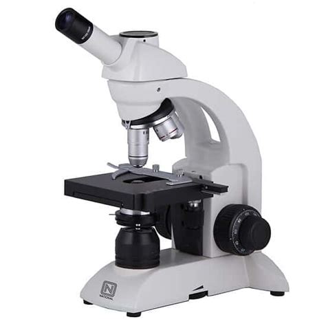 National Optical Compound Monocular Microscope With 4 Hole Objective Turret And Camera Port 4x