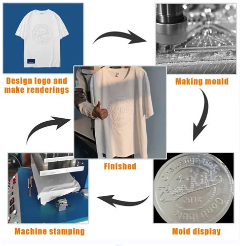 Custom Fashion 3d Three Dimensional Bump Embossed Tee 100 Cotton