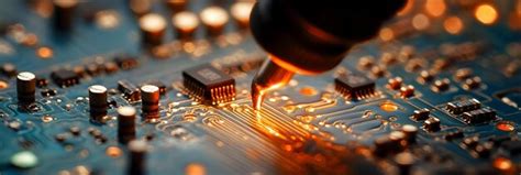 Manufacturing Process Of Electronic Components Premium Ai Generated Image