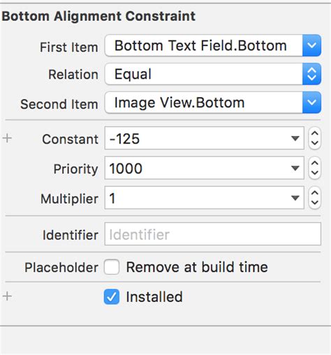 Ios Auto Layout Constraints For Text Fields Relative To An Image