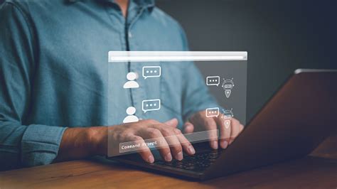 Ai 기술 인공 지능 기술을 사용하는 사람 스마트 로봇 Ai 인공 지능을 입력하여 명령 프롬프트를 입력하여 무언가를 생성하고