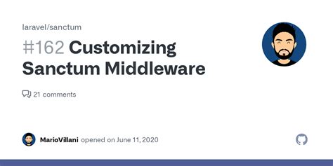 Customizing Sanctum Middleware · Issue 162 · Laravelsanctum · Github