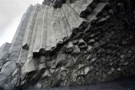 Columnar Jointed Basalt Iceland Stock Image C060 2830 Science