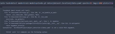 My Data Yaml Is Not A Valid Yolo Argument Issue Ultralytics Ultralytics Github