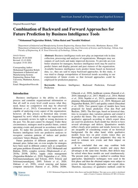 pdf combination of backward and forward approaches for future