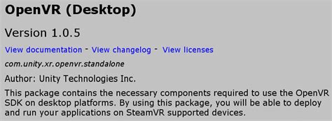 unity deprecates built in support for daydream gear vr and valve s openvr