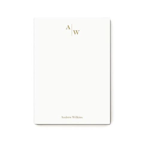 Amazon Com Custom Mens Monogrammed Notepads Custom Stationary Notepad For Men Customized Paper