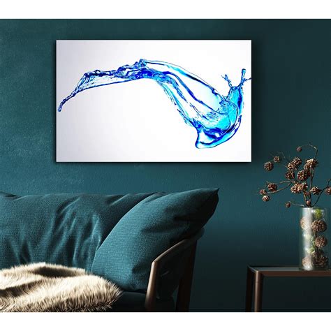 Erratic Water Splash Canvas Print Wall Art