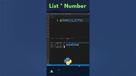 Multiply List With Number Coding Python Shorts Youtube