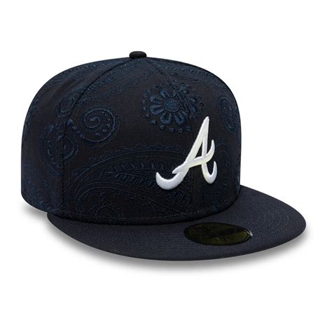 New Era 59fifty Atlanta Braves Swirl Fitted Hat Dark Navy Billion