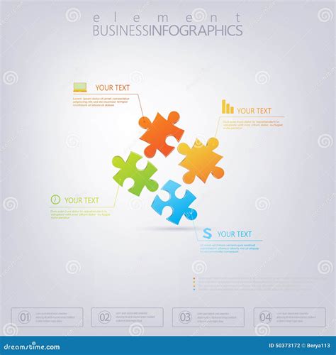 D Puzzle Piece Infographics Can Be Used For Web Design Diagram For Workflow Layout Stock