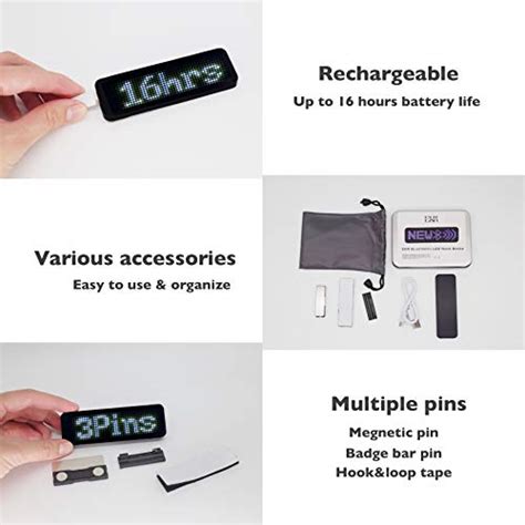 Wireless Bluetooth Led Name Badge Rechargeable Name Tag Cellphone