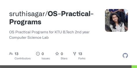 Github Sruthisagaros Practical Programs Os Practical Programs For