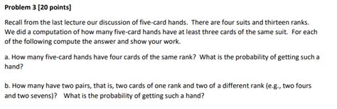 Solved Problem 3 20 Points Recall From The Last Lecture Chegg Com