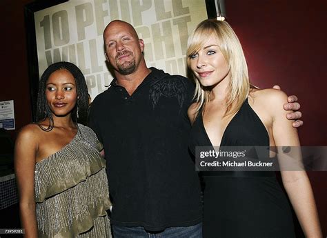 Actress Emelia Burns Actor Steve Austin And Actress Tory Mussett