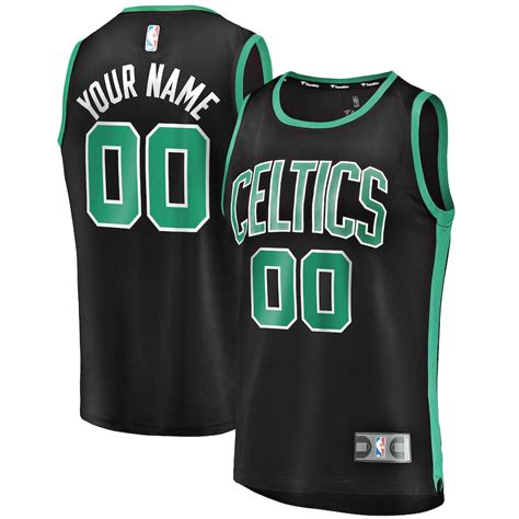 Fanatics Branded Boston Celtics Youth Black Fast Break Replica Custom