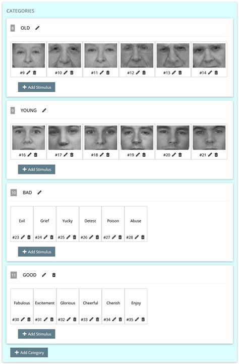 Psychexp Build An Advanced Iat Implicit Association Test