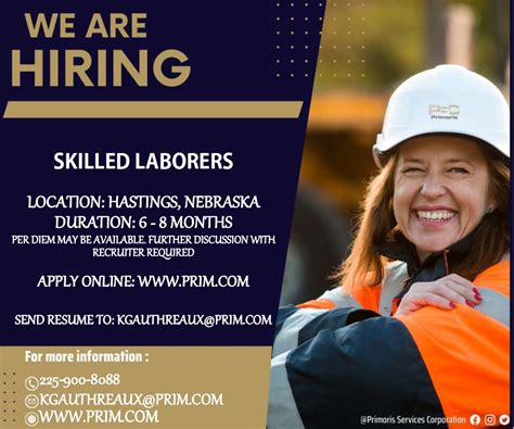Kandie Gauthreaux On Linkedin Attention Skilled Laborers Join Our Project Team In Hastings