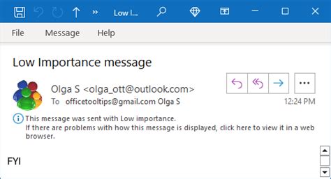 Message Importance Priority Microsoft Outlook 365
