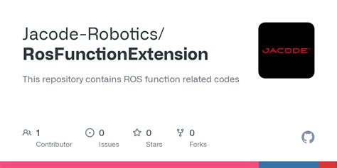 Github Jacode Roboticsrosfunctionextension This Repository Contains Ros Function Related Codes