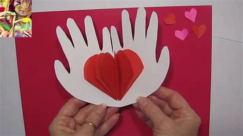 ОРИГИНАЛЬНАЯ ОТКРЫТКА С ОТКРЫТЫМИ РУКАМИ И СЕРДЦЕМ Поделки Из Бумаги Youtube