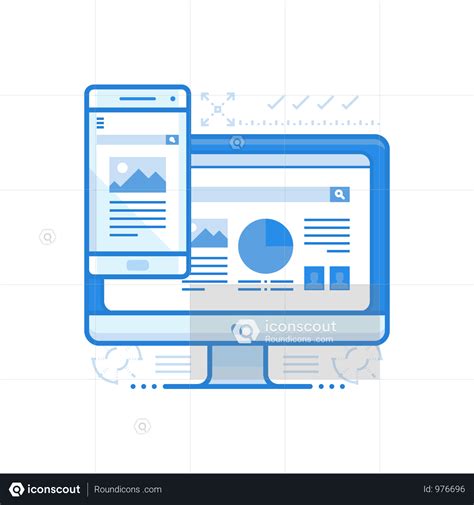 Responsive Design Concept Illustration Character Illustration Digital Illustration Blue