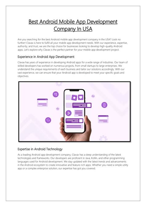 Ppt Best Android Mobile App Development Company In Usa Powerpoint