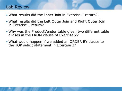 ppt module 4 joining data from multiple tables powerpoint