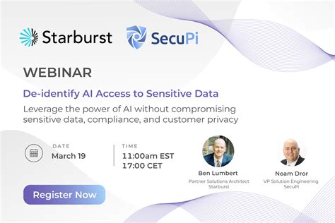 Webinar Starburst And Secupi De Identify Ai Access To Sensitive Data