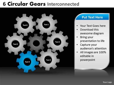 Circular Gears Interconnected Powerpoint Slides And Ppt Templates DB PowerPoint Presentation
