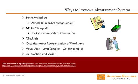 Six Sigma Measurement Systems Analysis PowerPoint Slideshow View