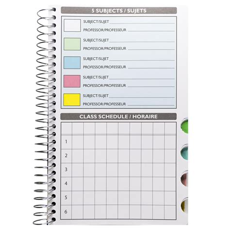 Hilroy Executive Coil 5 Subject Notebook Assorted Colours 9 1 2 X 6