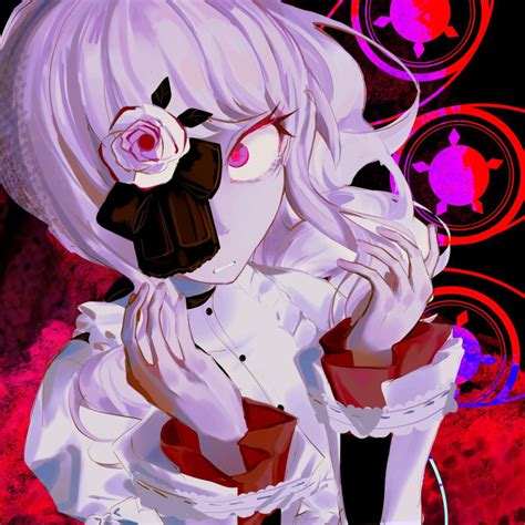 Safebooru 1other Akiyama Mizuki Commentary Dress Hands Up Highres