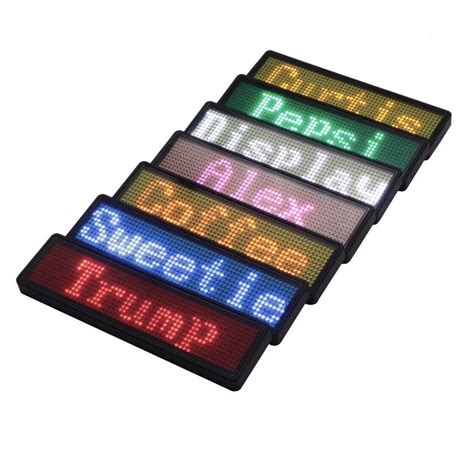 Rechargeable Blue Led Scrolling Name Badge Message Scrolling Blue Toot