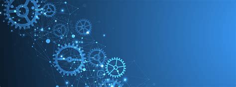 추상적 인 파란색 기술 배경 코그휠과 신경질 효과가 있는 구조 사각 패턴 벡터 기어 기계 부분에 대한 스톡 벡터 아트 및 기타 이미지 기어 기계 부분 배경 주제 0명