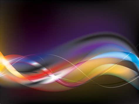 Abstract Colourful Light Waves Powerpoint Templates Abstract Black Orange Backgrounds