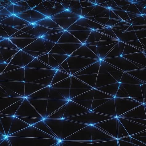 Premium Photo Abstract Grid With Blue Light On Black Background Science Background With Moving