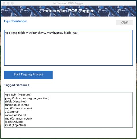 Environment Of Indonesian POS Tagging System For Language Self Learning Download Scientific