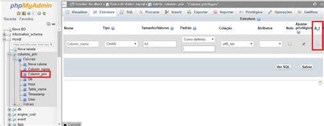 php erro no phpmyadmin erro ao selecionar o auto increment stack