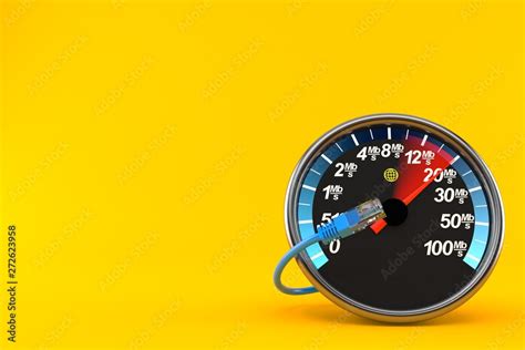 Network Meter With Network Cable Stock Illustration Adobe Stock