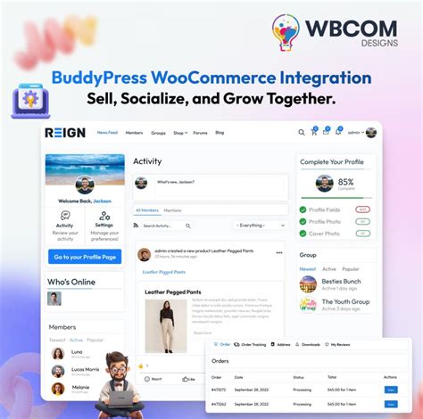 Buddypress Woocommerce Ecommerce Marketplace Community Buddyboss… Wbcom Designs