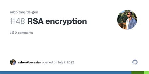 Rsa Encryption · Issue 48 · Rabbitmqtls Gen · Github