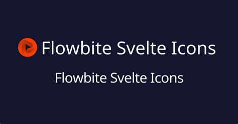 Flowbite Svelte Icons Flowbite
